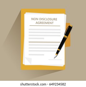 Non Disclosure Agreement Document Paper Illustration Stock Vector ...