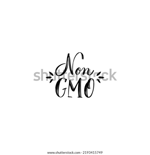 Non Gmo Handwritten Lettering Text Title: เวกเตอร์สต็อก (ปลอดค่า ...