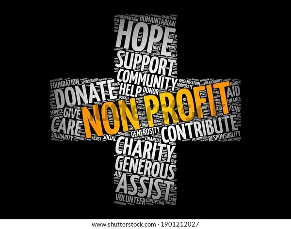 Non Profit Cross Word Cloud Social Stock Vector (Royalty Free ...