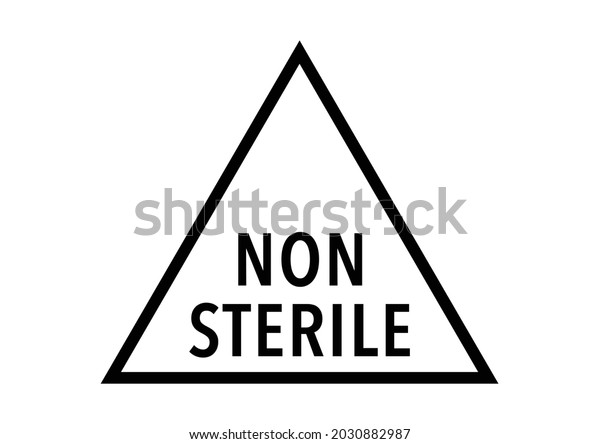 Non Sterile Iso Black Symbol Isolated: vetor stock (livre de direitos ...