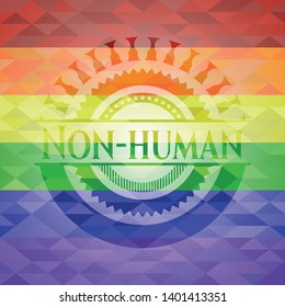 Nonhuman Lgbt Colors Emblem Vector Illustration Stock Vector (Royalty ...