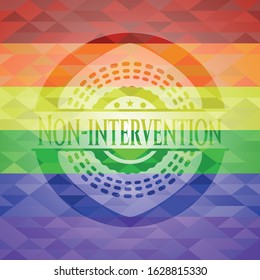 Nonintervention Lgbt Colors Emblem Vector Illustration Stock Vector ...