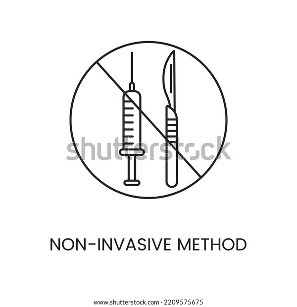 Noninvasive Method Line Icon Vector Illustration Stock Vector (Royalty ...