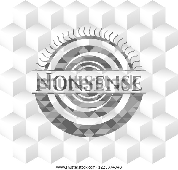 Nonsense Grey Emblem Cube White Background Stock Vector (Royalty Free ...