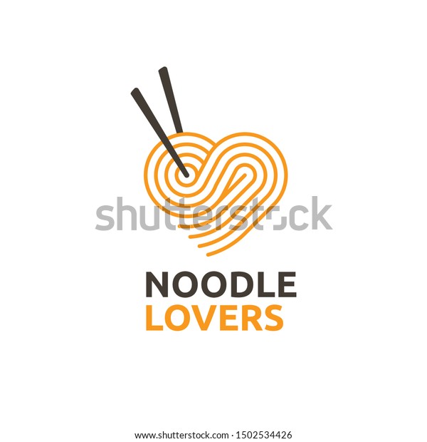 Noodle Lover Logo Concept Idea Design Stock Vector (Royalty Free ...