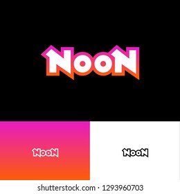 Noon Logo Letter Composition Abstract Sign Stock Vector (Royalty Free ...