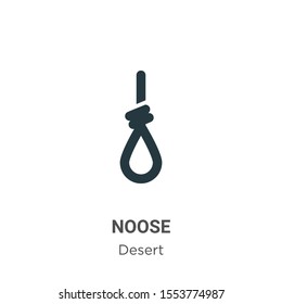 Noose Vector Icon On White Background Stock Vector (Royalty Free ...