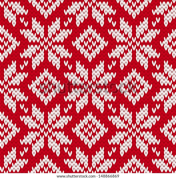 Nordic Knitted Seamless Pattern Eps8 Stock Vector (Royalty Free) 148866869