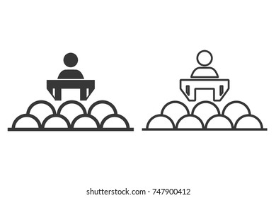 Normal Business Presentation Icon Linear Copy: เวกเตอร์สต็อก (ปลอดค่า ...