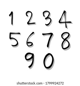 Normal Numbers Easy Numbers Black Numbers Stock Vector (Royalty Free ...