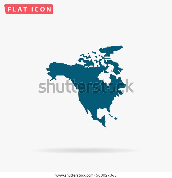 North America Icon Vector Flat Simple Stock Vector (Royalty Free) 588027065