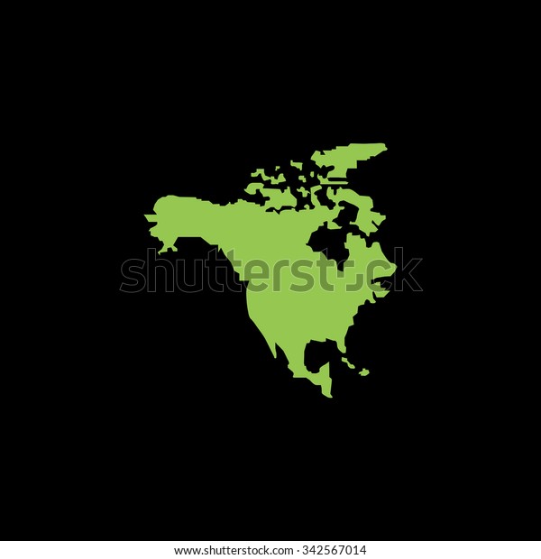 North America Map Color Vector Icon Stock Vector (Royalty Free ...