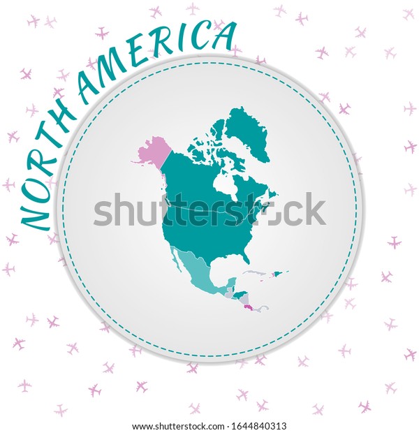 North America Map Design Map Continent Stock Vector (Royalty Free ...