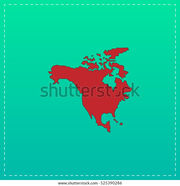 North America Map Red Vector Icon Stock Vector (Royalty Free) 525390286 ...