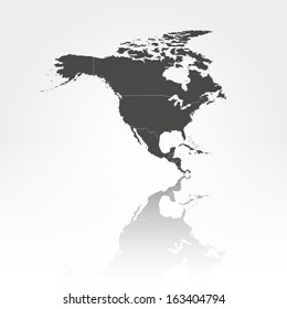 North America Map Shadow Background Illustration: ภาพประกอบสต็อก ...