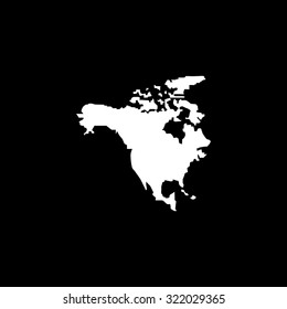 North America Map Simple Flat Icon Stock Vector (Royalty Free ...