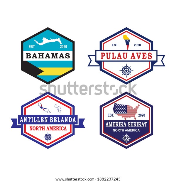 North America Map Vector Country Logo Stock Vector (Royalty Free ...
