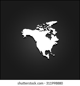 North America Map Color Symbol Icon: เวกเตอร์สต็อก (ปลอดค่าลิขสิทธิ์ ...