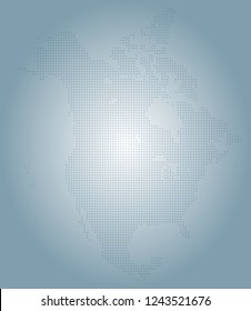 North America Vector Map Made Blue Stock Vector (Royalty Free) 1243521676