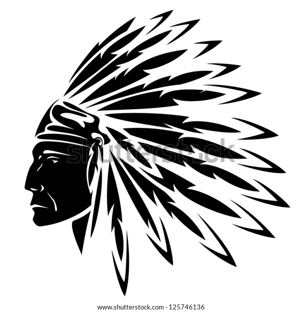 North American Indian Chief Vector Illustration Stock Vector (Royalty ...