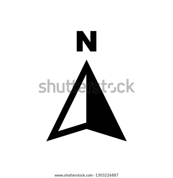 North Arrow Icon Symbol Vector On Stock Vector (Royalty Free ...