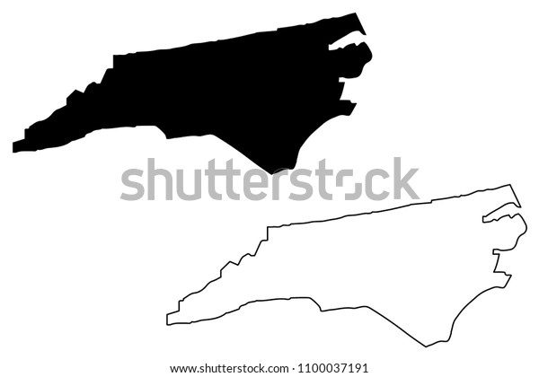 North Carolina Map Vector Illustration Scribble Stock Vector (Royalty ...