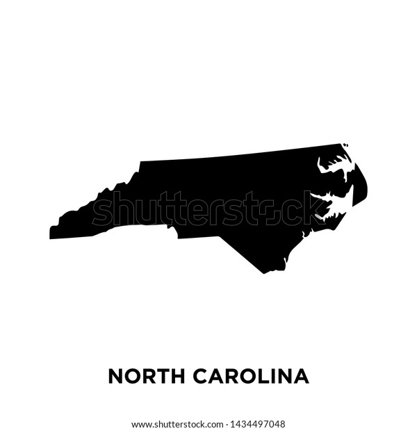North Carolina Usa Map Vector Design Stock Vector (Royalty Free) 1434497048