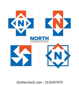 North Direction Various Symbols Vector Logo Stock Vector (Royalty Free ...