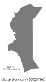 Eastern Kenya Map Grey Stock Vector (Royalty Free) 500254609 | Shutterstock