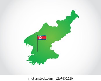 North Korea Capital Map Stock Vector (Royalty Free) 1267832320 ...