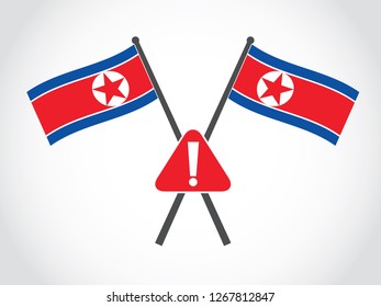 North Korea Emblem Warning Stock Vector (Royalty Free) 1267812847 ...