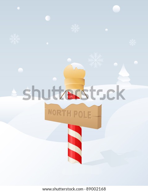 North Pole Sign Stock Vector (Royalty Free) 89002168 | Shutterstock