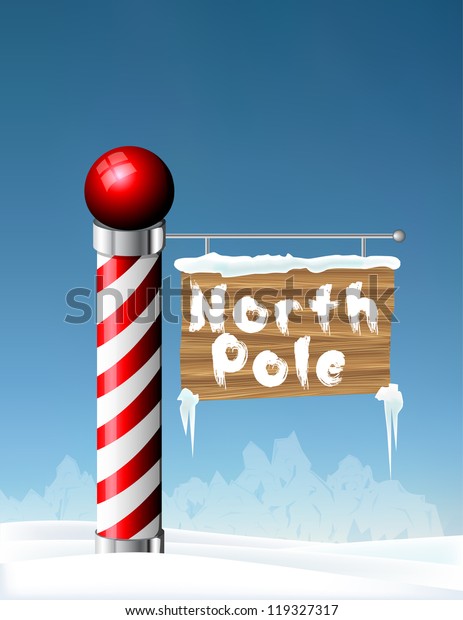 North Pole Sign Eps10 Stock Vector (Royalty Free) 119327317