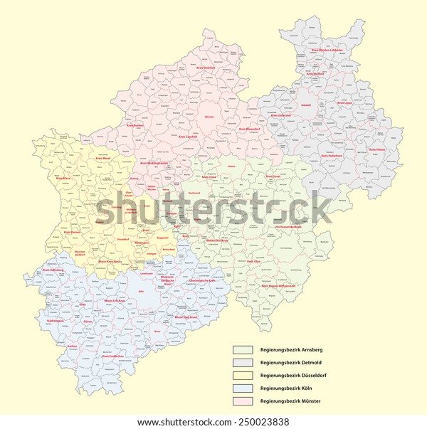 Nordrhein-Westfalen-Verwaltungskarte
