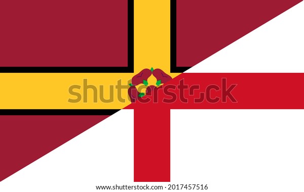Northamptonshire England Flags Vector Illustration Stock Vector ...