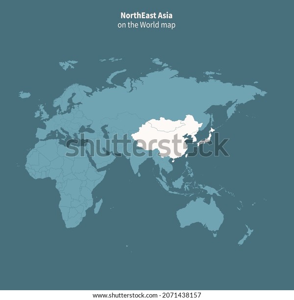 Northeast Asia Vector Map World Map Stock Vector (Royalty Free ...