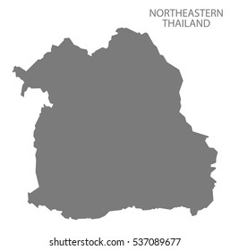 Northern Thailand Map Grey Stock Vector (Royalty Free) 537089686 ...