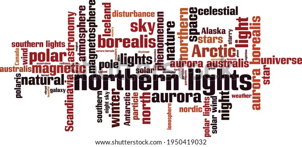 Northern Lights Word Cloud Concept Collage Stock Vector (Royalty Free ...