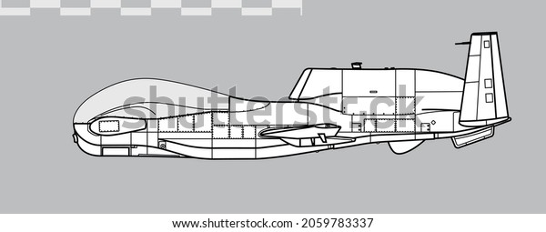 Northrop Grumman Rq4 Global Hawk Vector Stock Vector (Royalty Free ...