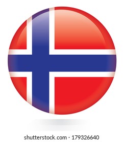 Norway Flag Glossy Button Stock Vector (Royalty Free) 179326640 ...