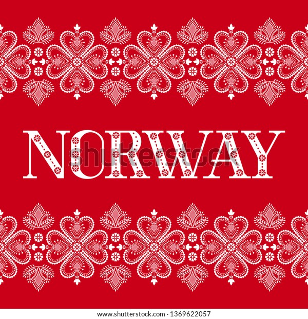 Norway Illustration Vector Background Traditional Pattern Stock Vector ...