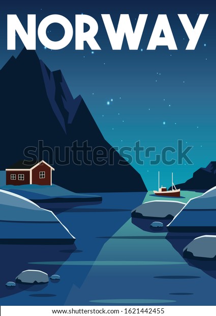 Norway Vector Illustration Background World Traveling Stock Vector ...