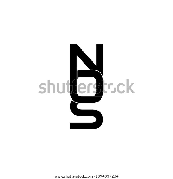 Nos Letter Original Monogram Logo Design Stock Vector (Royalty Free ...