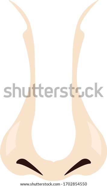 Nose Beige Vector Anatomy Element Stock Vector (Royalty Free ...