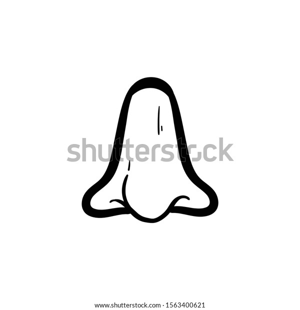 Nose Doodle Icon Vector Hand Drawing Stock Vector (Royalty Free ...