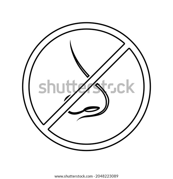 Nose Icon No Smell First Signs Stock Vector (Royalty Free) 2048223089 ...