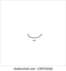 Nose Line Art Vector Minimal Black Stock Vector (Royalty Free ...