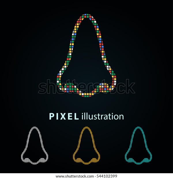 Nose Pixel Icon Vector Illustration Design Stock Vector (Royalty Free ...