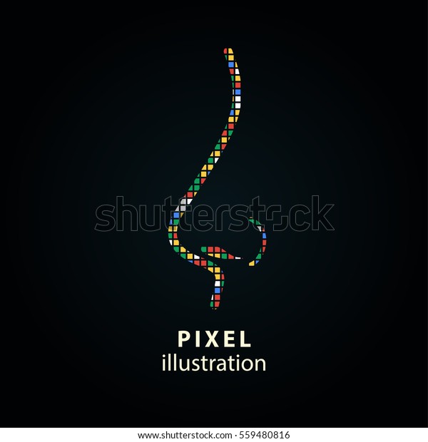 Nose Pixel Icon Vector Illustration Design Stock Vector (Royalty Free ...