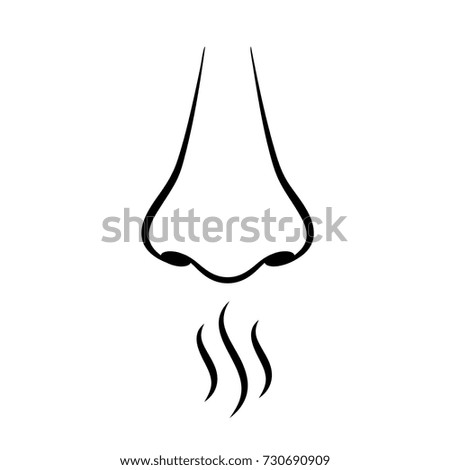 Nose Smell Sense Vector Pictogram On Stock Vector (Royalty Free ...